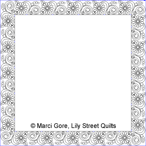 Lily Street Digitized Longarm Quilting Patterns - Daisy Os Border and ...