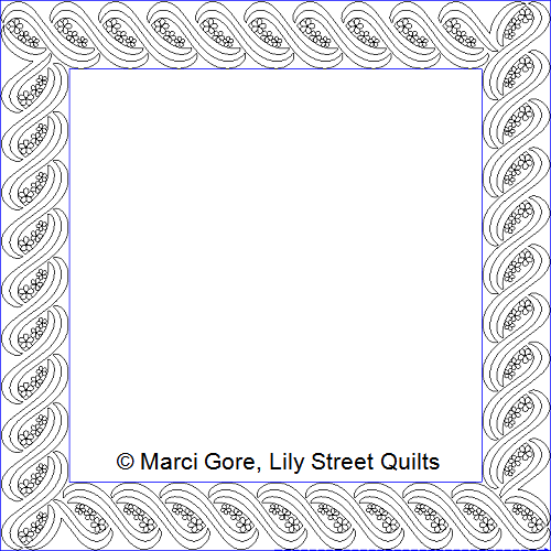 Lily Street Digitized Longarm Quilting Patterns - Fleured Waves Border ...