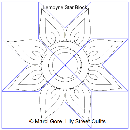 Lily Street Digitized Longarm Quilting Patterns - Lotus Flower