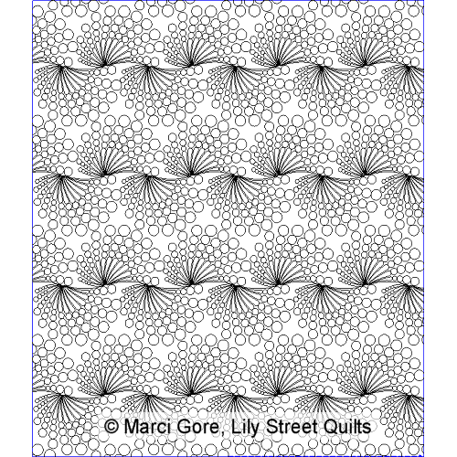 Lily Street Digitized Longarm Quilting Patterns - Pearl Fan E2E