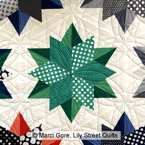 Lily Street Digitized Longarm Quilting Patterns - Water Lily Hexagon